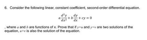 Solved 6 Consider The Following Linear Constant
