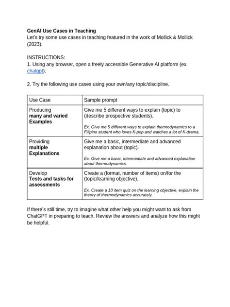 genai use cases in teaching pdf