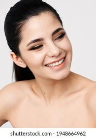Smiling Naked Shoulders Clear Skin Charm Stock Photo Shutterstock