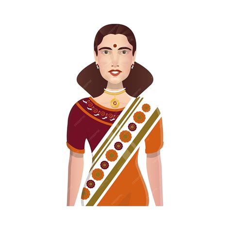 Premium Vector Indian Women In A Realistic Style