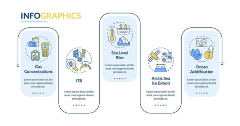 2d Climate Metrics Vector Infographics Template With Simple Thin Line