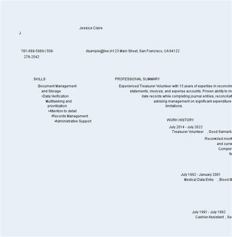 Great Treasurer Resume Examples LiveCareer Great Treasurer Resume Examples LiveCareer