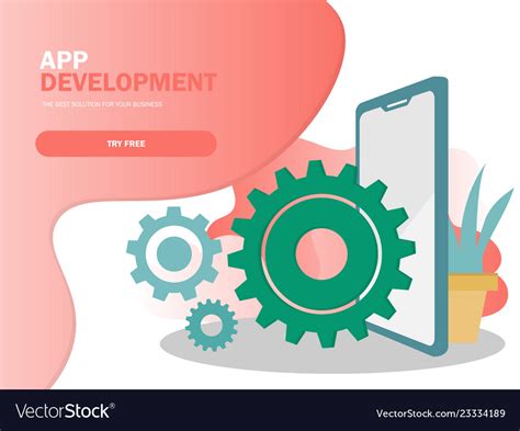 Mobile Application Development Royalty Free Vector Image