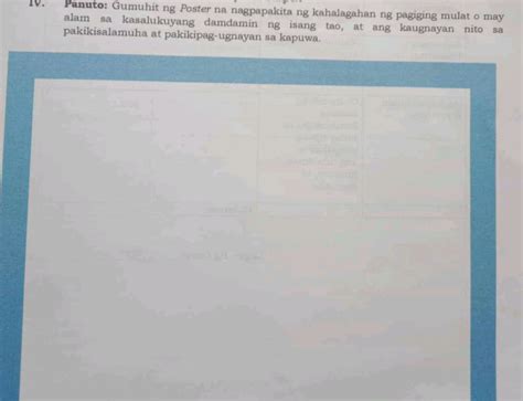 IV Panuto Gumuhit Ng Poster Na Nagpapakita StudyX IV Panuto Gumuhit Ng Poster Na Nagpapakita StudyX
