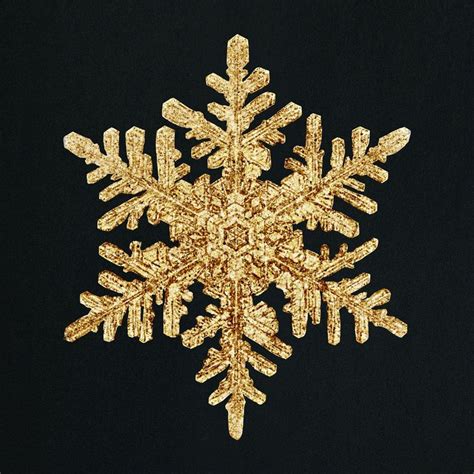 Gold Snowflake Psd Christmas Ornament Macro Photography Diy Holiday
