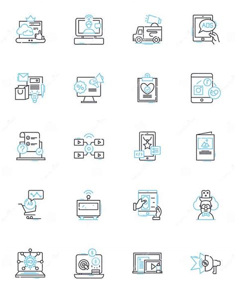 Sales Strategies Linear Icons Set Upsell Cross Sell Discounting