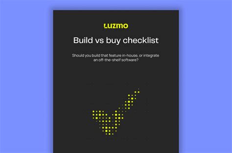 Build Vs Buy Software Checklist