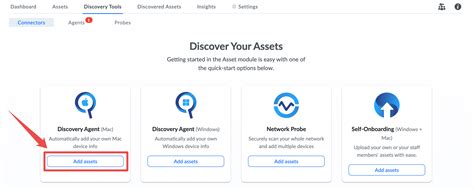adding assets mac agent