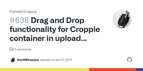 drag and drop functionality for croppie container in upload option