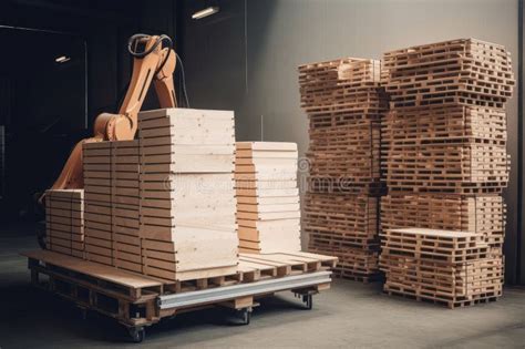 Palletizing Robot With Multiple Pallets And Boxes Preparing For
