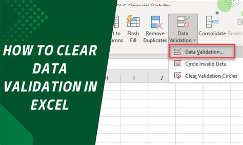 How To Clear Data Validation In Excel A Comprehensive Guide Earn And