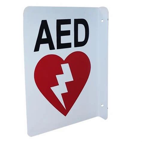 Rectangular White Aed Signage For Hospital At ₹ 400piece In New Delhi