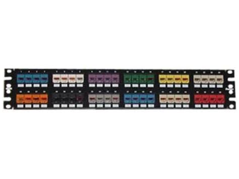 Panduit Cpp48fmwbly 48 Port Flat Flush Mount Patch Panel Black