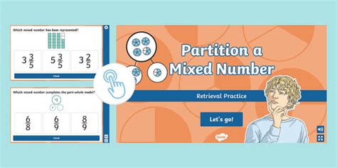 👉 retrieval practice partition a mixed number maths interactive quiz