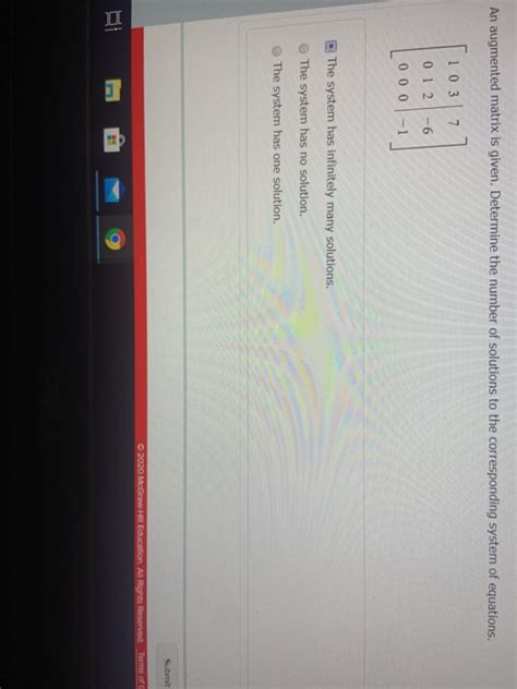 Solved An Augmented Matrix Is Given Determine The Number Of Chegg