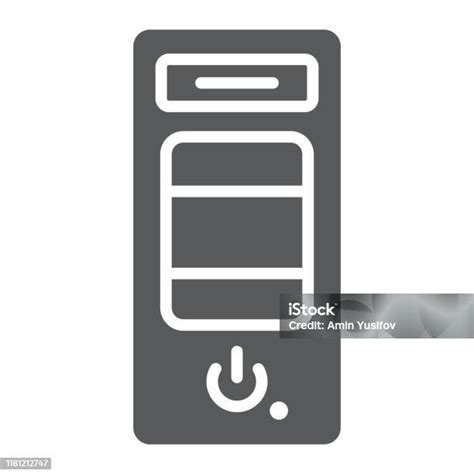 시스템 단위 문양 아이콘 하드웨어 및 장치 컴퓨터 기호에 대한 케이스 벡터 그래픽 흰색 배경에 단단한 패턴 전경에 대한 스톡 벡터 아트 및 기타 이미지 Istock