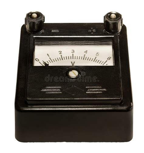 Old Analog Measuring Instrument Voltmeter Stock Image Image Of Volt