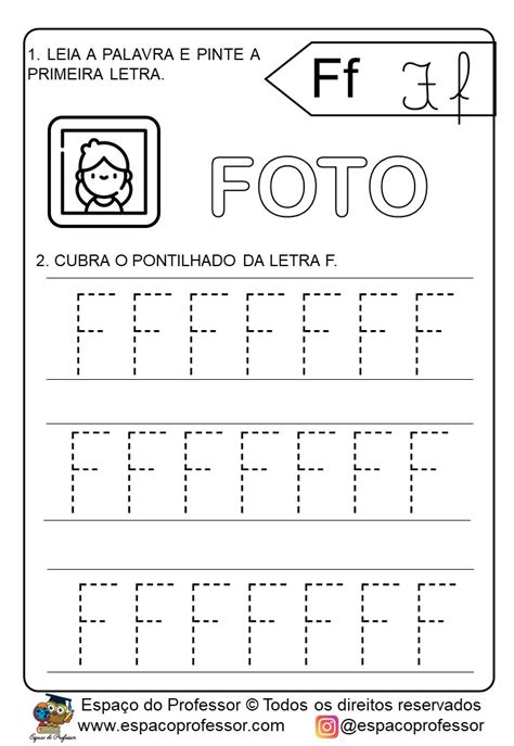 Atividades Para Educação Infantil Atividade Letra F