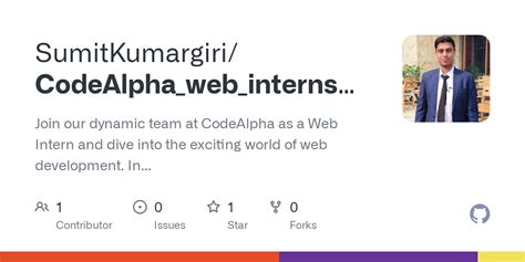 Github Sumitkumargiricodealphawebinternshipproject Join Our