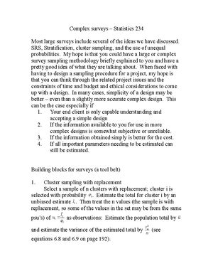 Unequal Probability Sampling Without Replacement However With Replacement Sampling Is Used