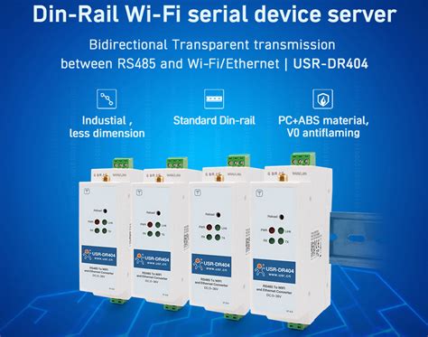 Buy Usr Dr404 Usr Iot Din Rail Rs485 To Wifi Converter Online Evelta