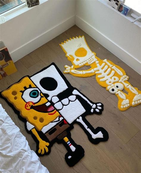 Skeleton Spongebob Hand Tufted Rug Kaleen Kari