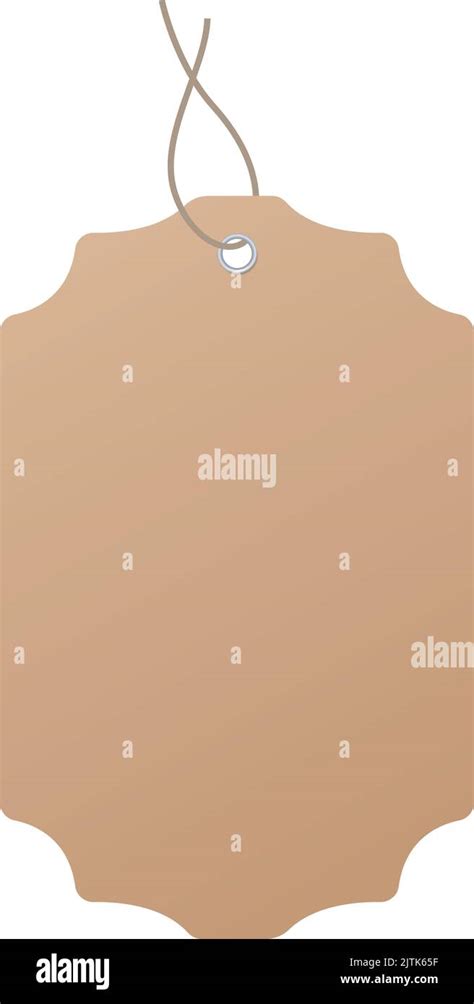 Price Tag On String Hanging Label Blank Template Stock Vector Image