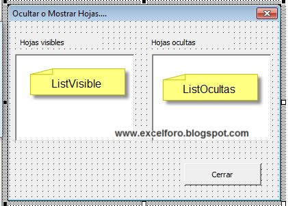 VBA Ocultando Y Mostrando Varias Hojas Al Tiempo EXCEL FORO Un Blog De Excel