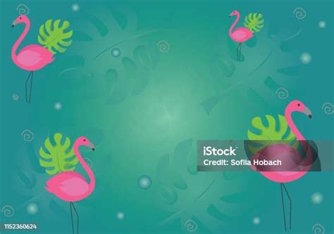 귀여운 여름 아이콘 세트 음식 음료 야자수 잎 과일과 플라밍고 밝은 여름 포스터입니다 해변 파티를 위한 스크랩북 요소의