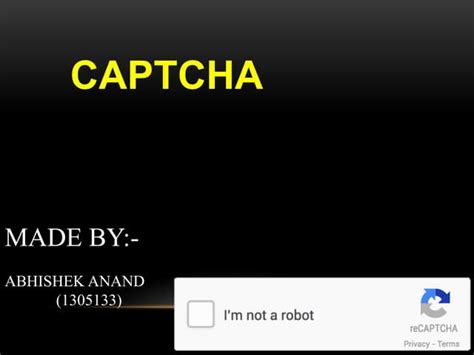 Captcha Ppt Pptx