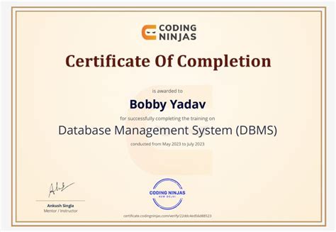 Dbms Certification Datamanagement Innovation Ecommerce Nodejs
