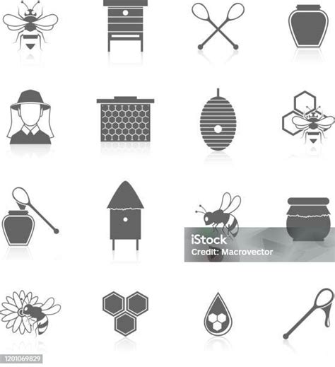 꿀벌 꿀 아이콘 곤충에 대한 스톡 벡터 아트 및 기타 이미지 곤충 금 금속 꽃가루 Istock