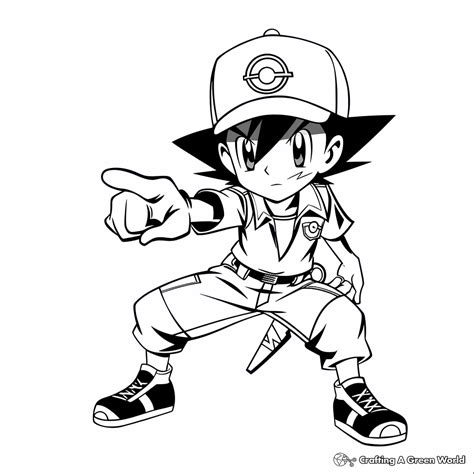 Ash Pokemon Coloring Pages Free Printable