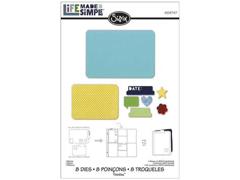 Sizzix Thinlits Die Set 8 Pc Basics Etsy