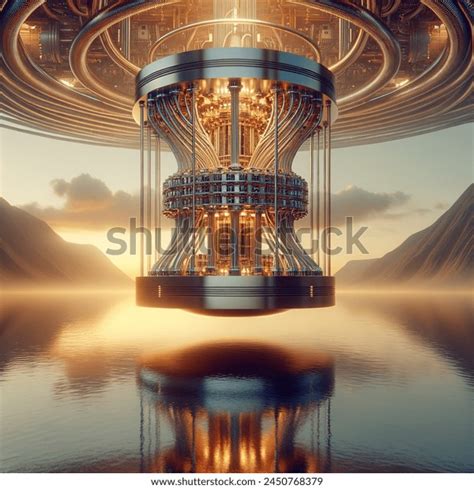 Create Image Cylindrical Quantum Computer Inspired Ai Generated Image