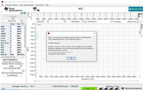 TSW14J50EVM TSW1400 Lvlib Is Missing Data Converters Forum Data Converters TI E2E Support