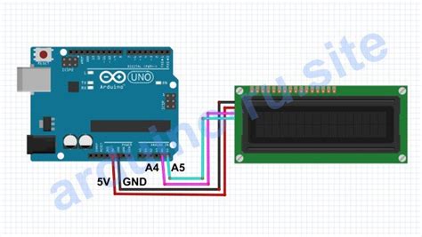 Аrduino Lcd 1602 I2c подключение дисплея скетч схема