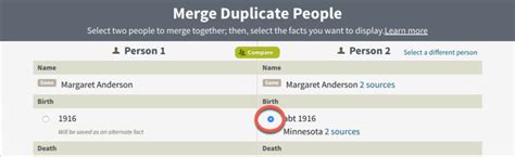 Merging Duplicate People