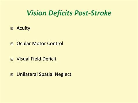 Ppt Visual Perceptual Deficits Its More Than An Acuity Issue