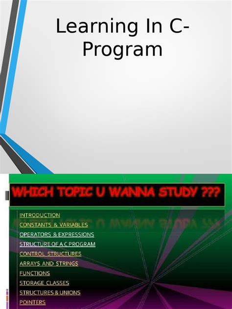1 Learning In C Program Pdf Integer Computer Science Data Type