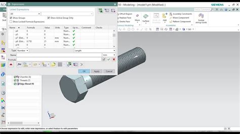 Expressions In Ug Nx Parametric Modelling In Ug Nx For Beginners Youtube