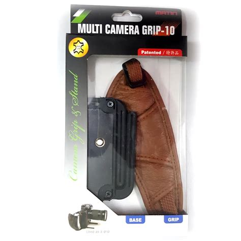 Matin Camera Grip 10 With Self Standing Stand Brown Genuine Leather Made In Korea