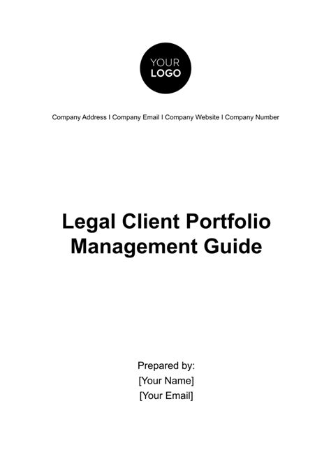 Free Legal Client Portfolio Management Guide Template To Edit Online