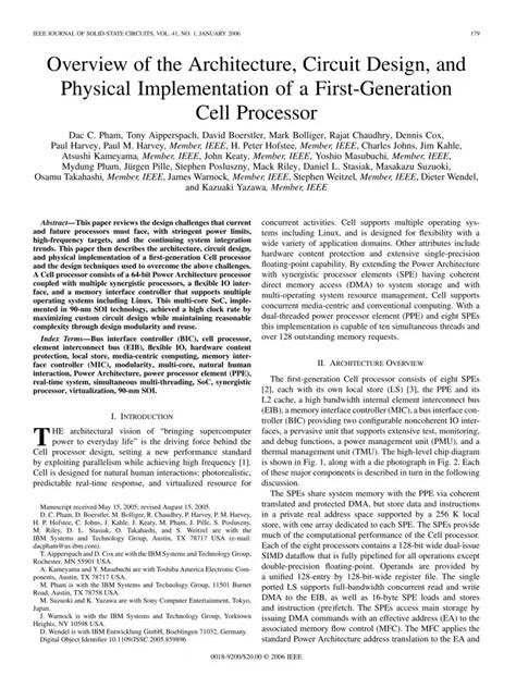 Pdf Overview Of The Architecture Circuit Design And Physical