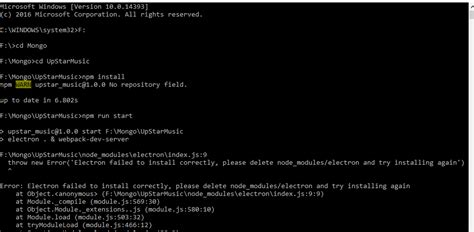 Nodejs Npm Installation Error Of Github Repository Stack Overflow