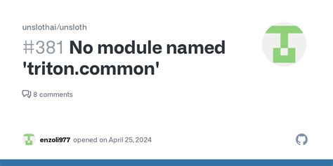 No Module Named Mon · Issue 381 · Unslothaiunsloth · Github