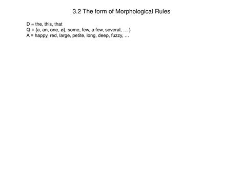 Ppt 323 Morphology Powerpoint Presentation Free Download Id6894266