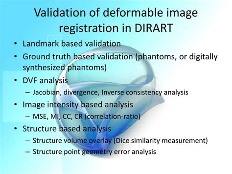 Ppt Dirart The Deformable Image Registration Adaptive Radiotherapy Software Suite Powerpoint