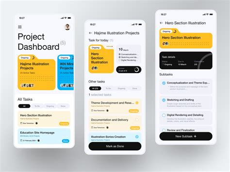 Projectify Project Management Mobile App App Interface Design