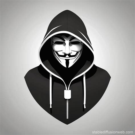 Anonymous Hacker Logo Design Stable Diffusion Online